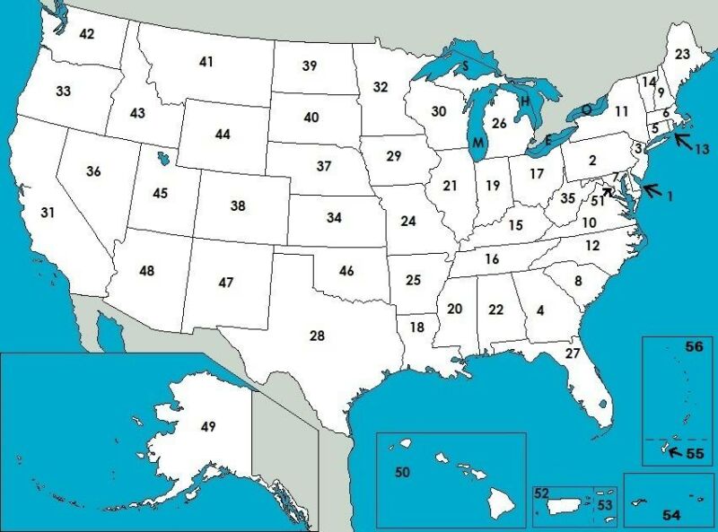Learn About the States & Major Territories of USA